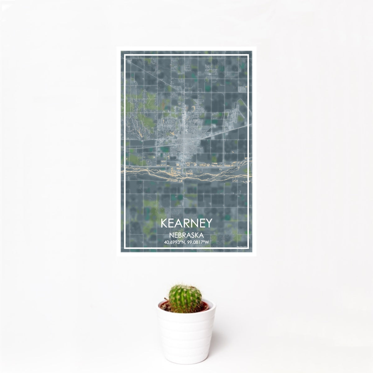 Kearney - Nebraska Map Print in Afternoon — JACE Maps