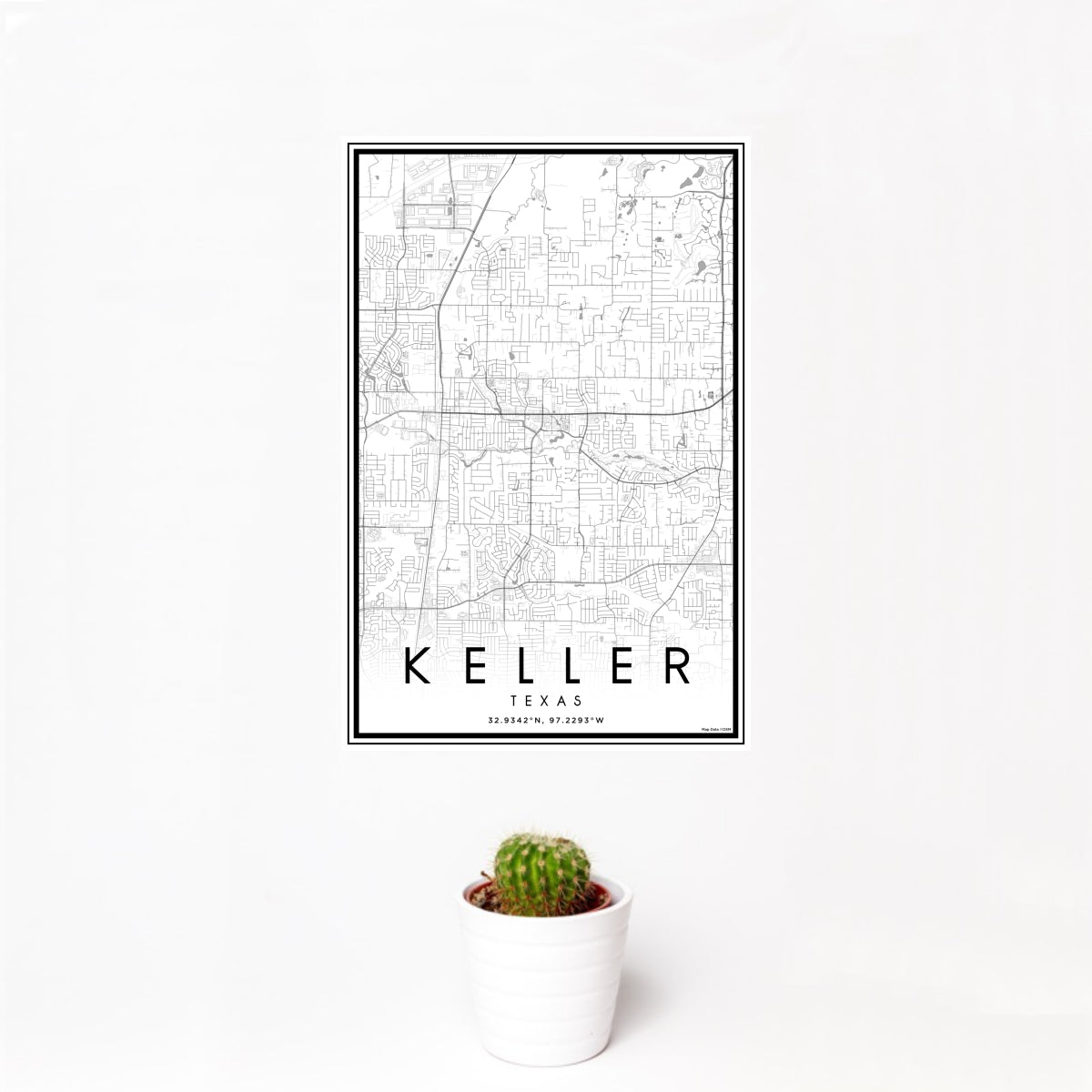 Keller - Texas Map Print in Classic — JACE Maps
