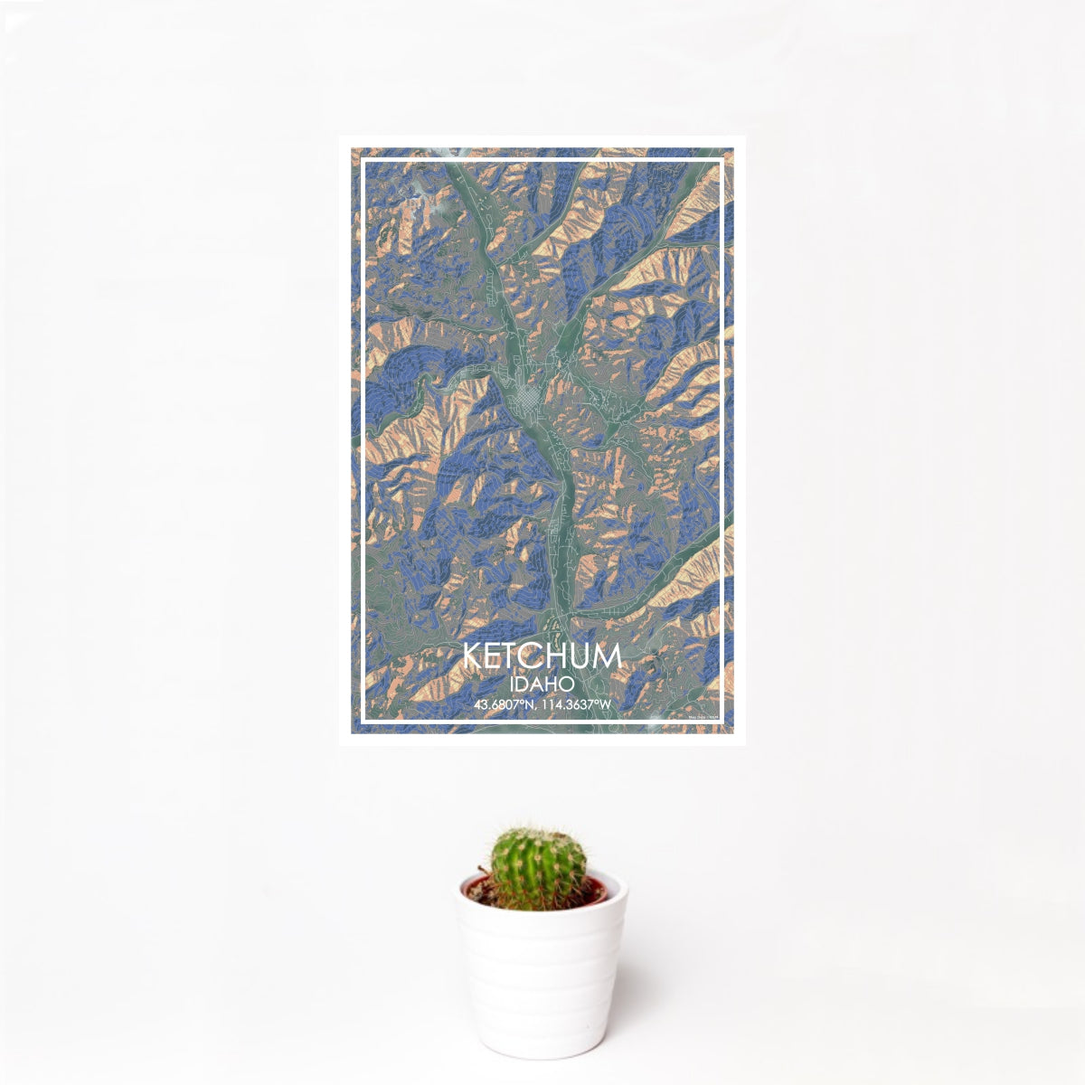 Ketchum - Idaho Map Print in Afternoon — JACE Maps