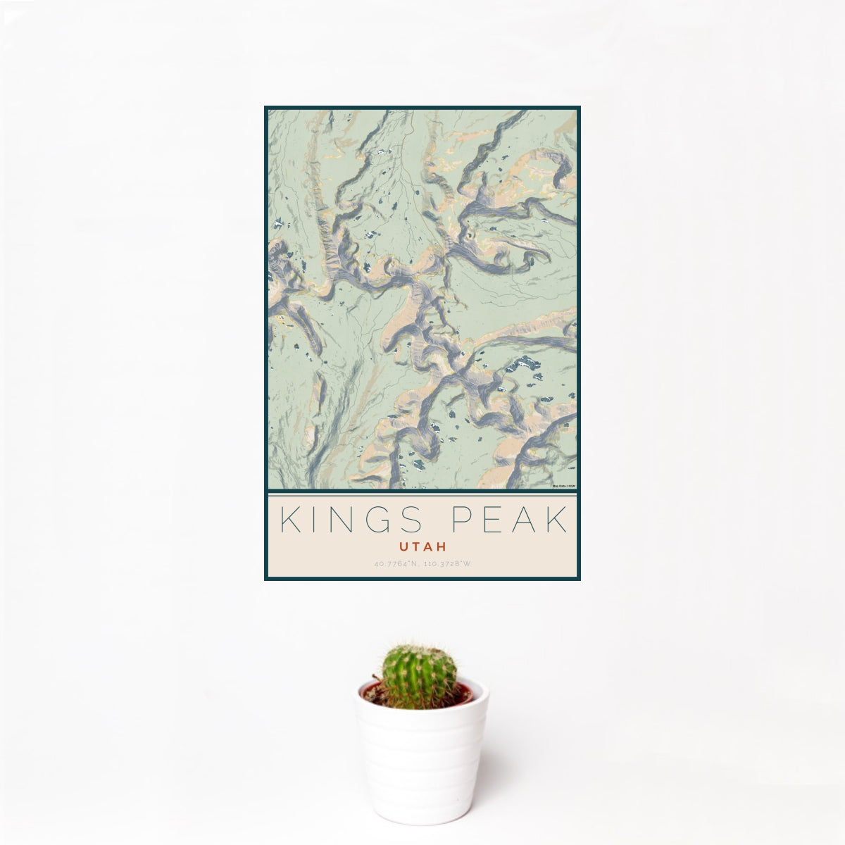 Kings Peak - Utah Map Print in Woodblock — JACE Maps