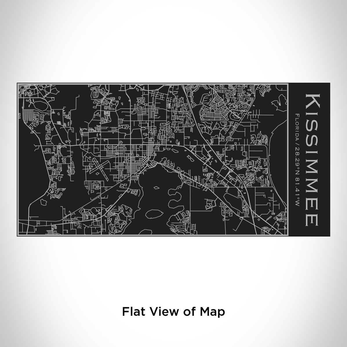 Kissimmee - Florida Engraved Map Insulated Bottle in Matte Black — JACE ...