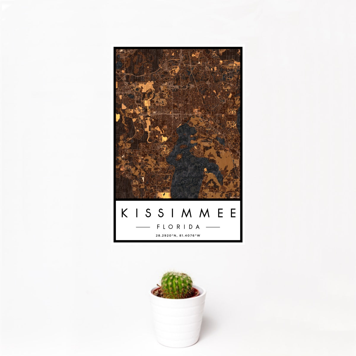 Kissimmee - Florida Map Print in Ember — JACE Maps