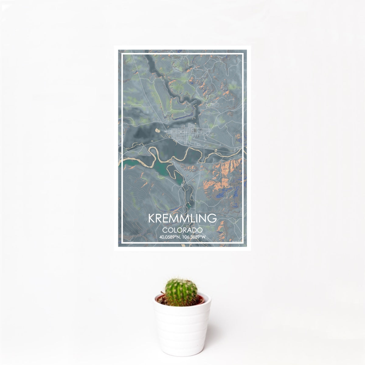 Kremmling - Colorado Map Print in Afternoon — JACE Maps