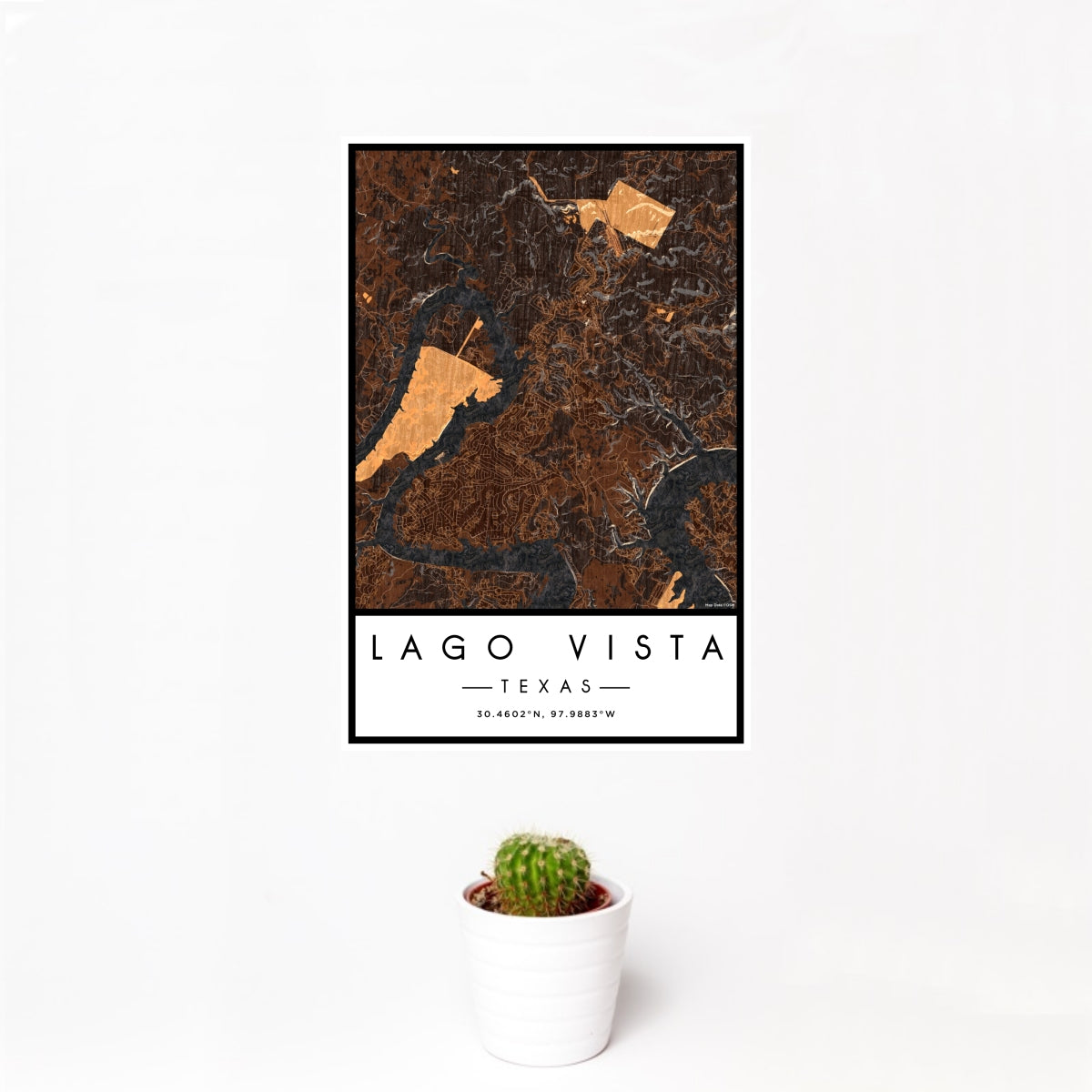 Lago Vista - Texas Map Print in Ember — JACE Maps