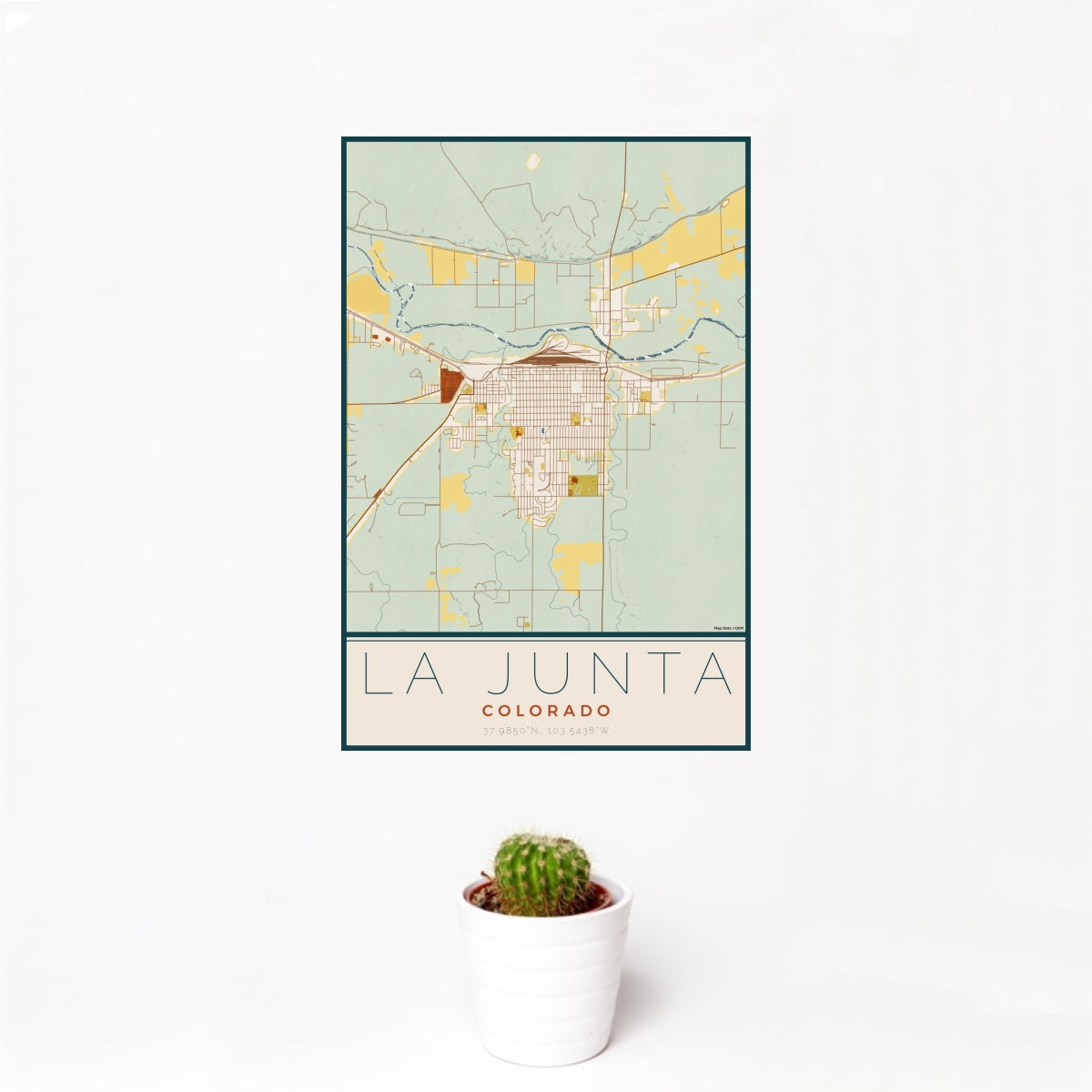 La Junta - Colorado Map Print in Woodblock — JACE Maps