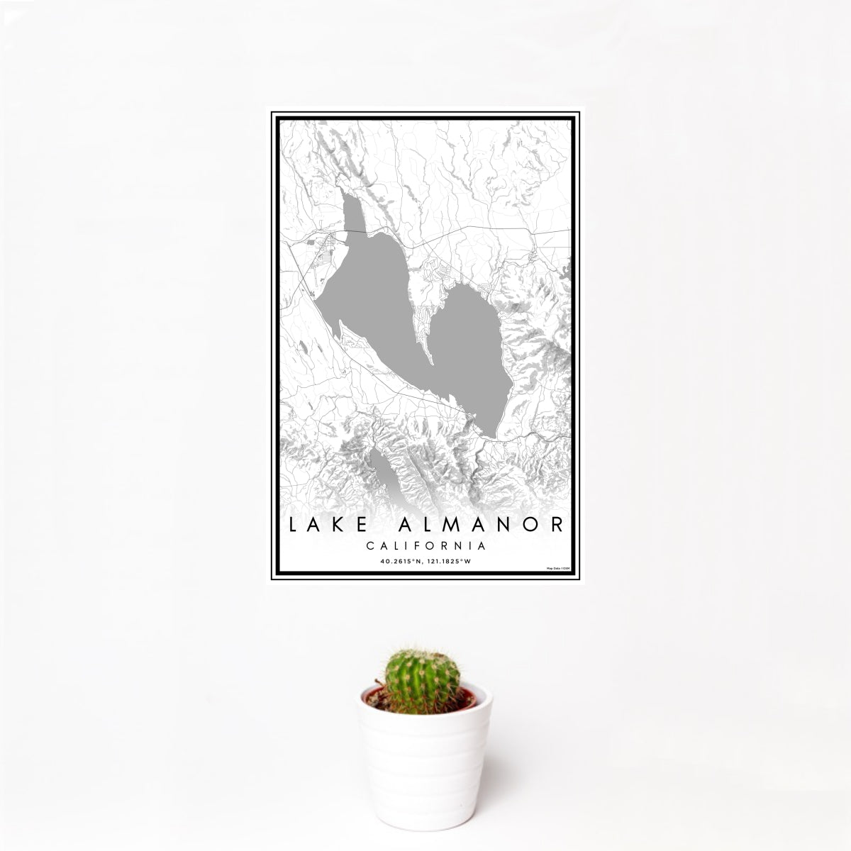 Lake Almanor - California Map Print in Classic — JACE Maps