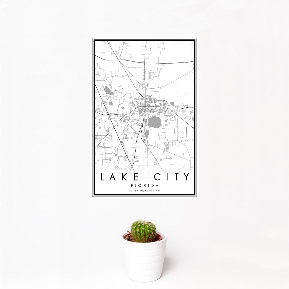Lake City - Florida Map Print in Classic — JACE Maps
