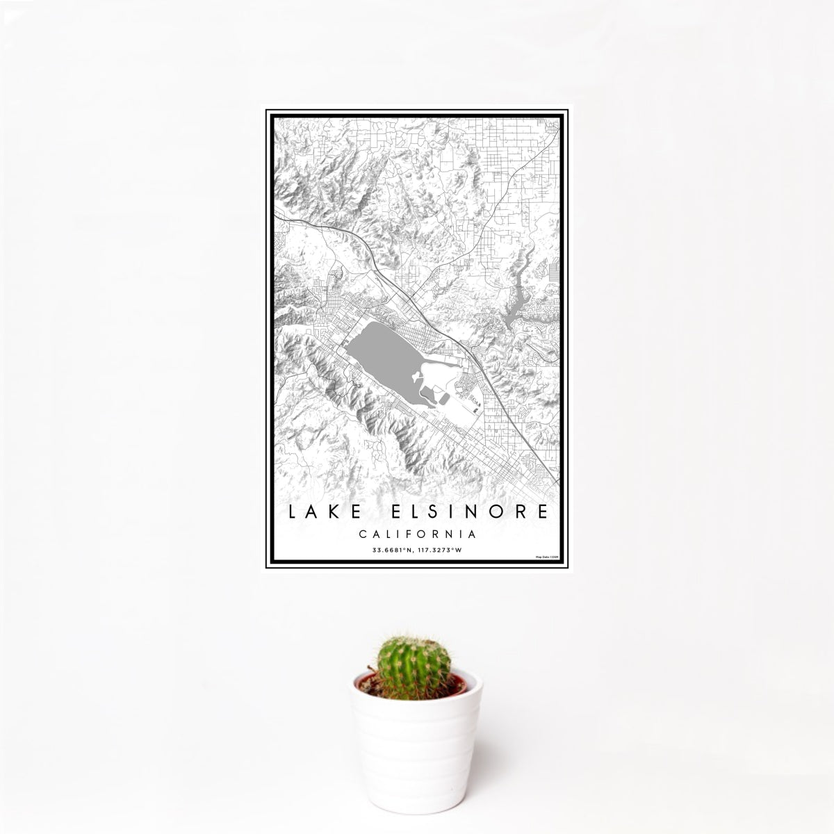 Lake Elsinore - California Map Print in Classic — JACE Maps