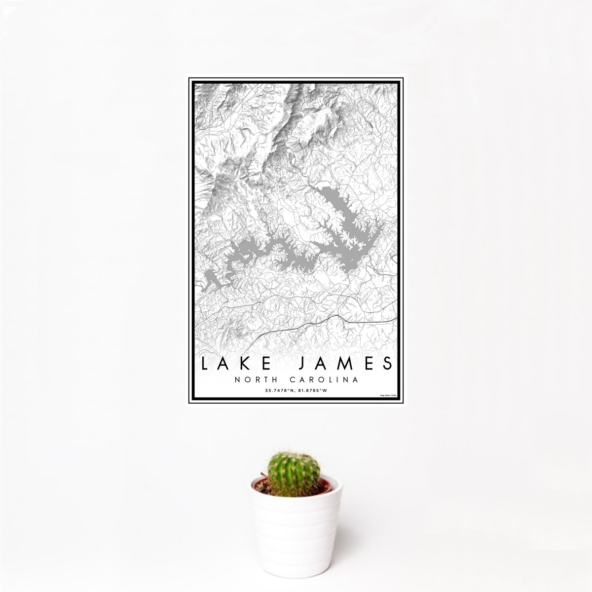 Lake James - North Carolina Map Print in Classic — JACE Maps