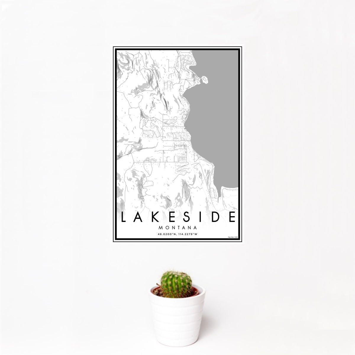 Lakeside - Montana Map Print in Classic — JACE Maps
