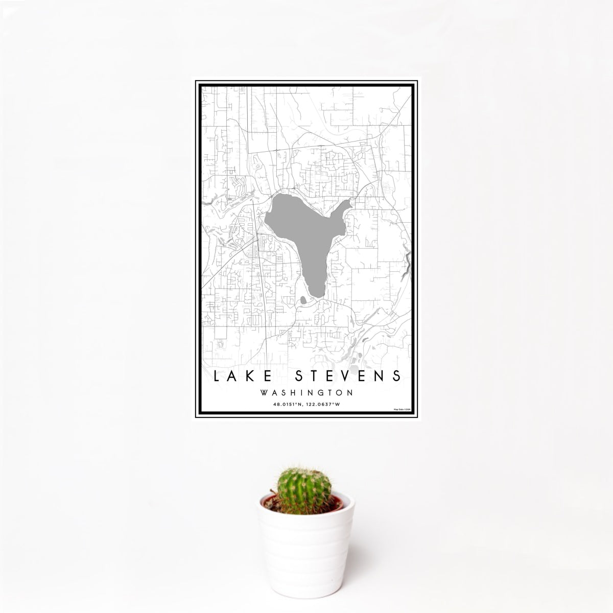 Lake Stevens - Washington Map Print in Classic — JACE Maps