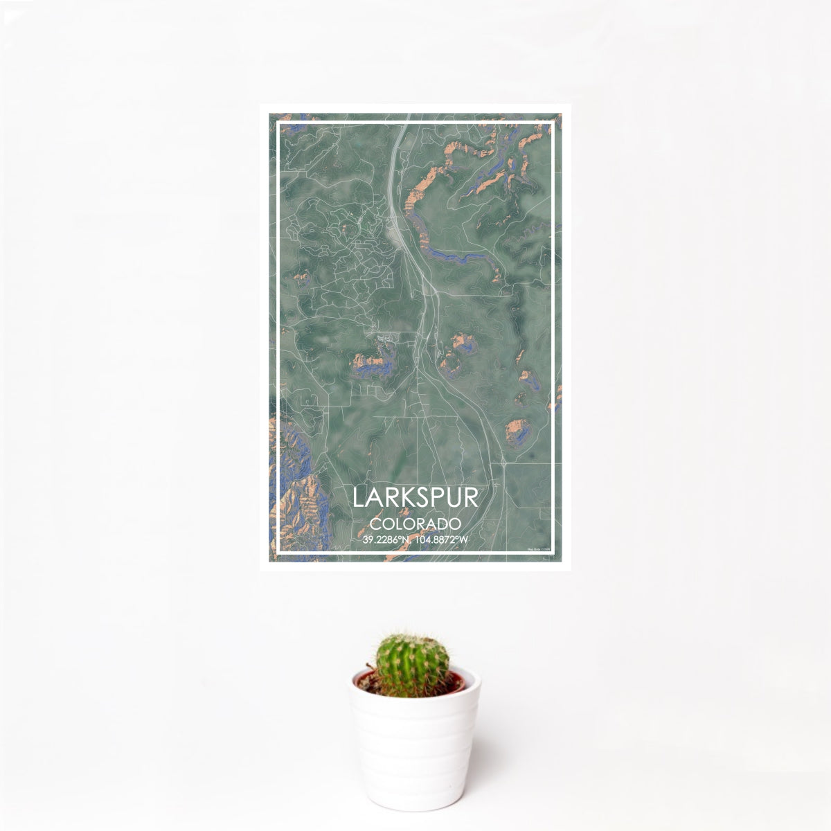 Larkspur - Colorado Map Print in Afternoon — JACE Maps
