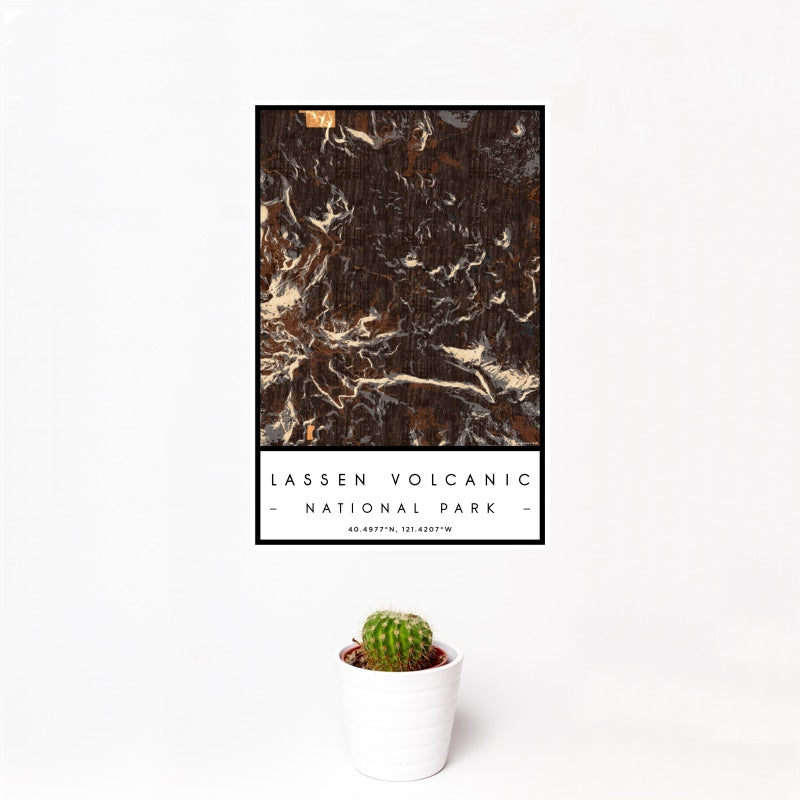 Lassen Volcanic National Park Map Print in Ember — JACE Maps