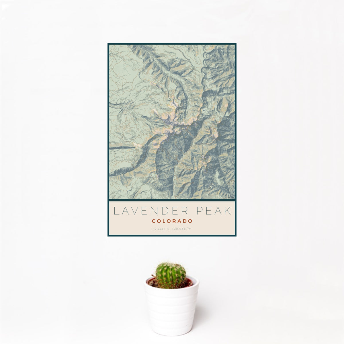 Lavender Peak - Colorado Map Print in Woodblock — JACE Maps