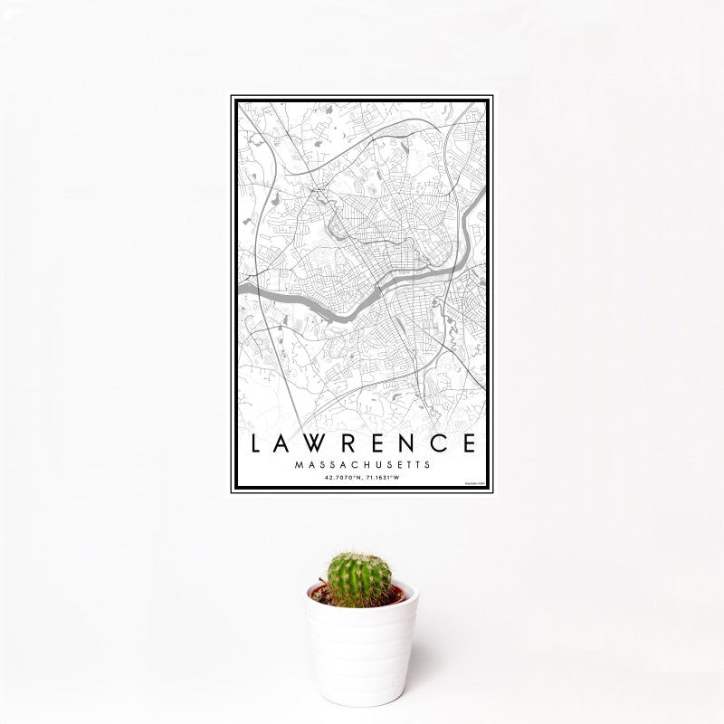 Lawrence - Massachusetts Map Print in Classic — JACE Maps