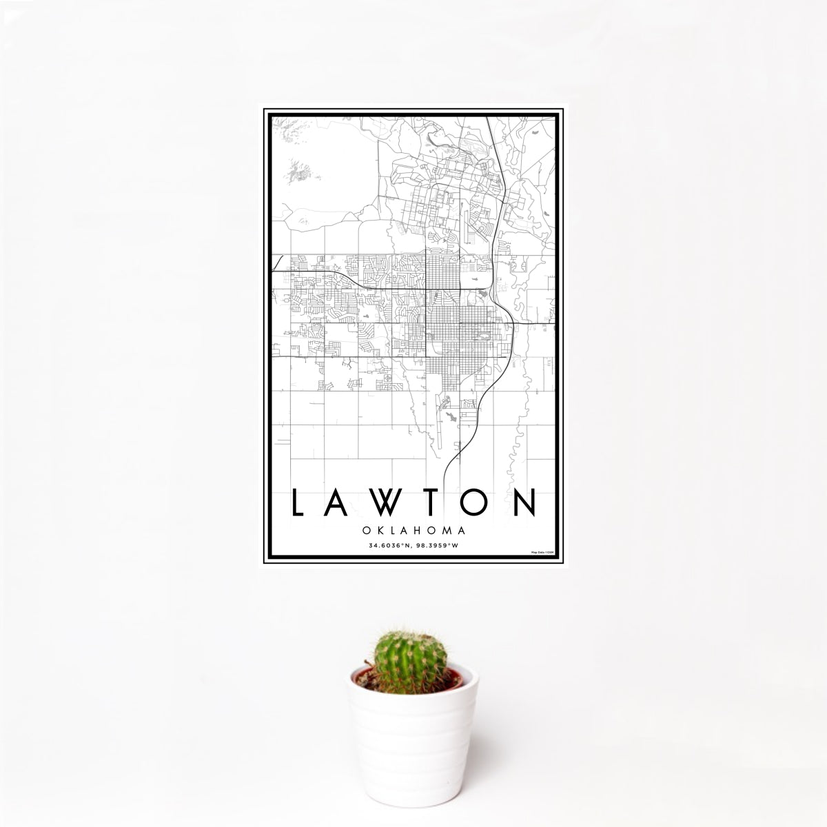 Lawton - Oklahoma Map Print in Classic — JACE Maps