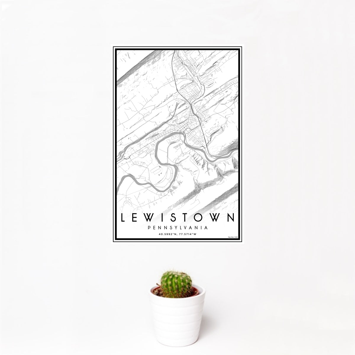 Lewistown - Pennsylvania Map Print in Classic — JACE Maps