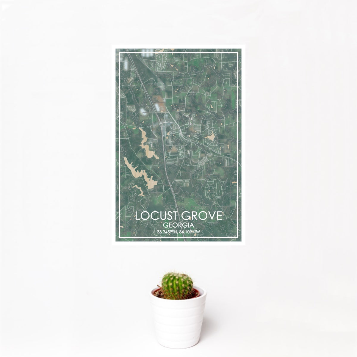 Locust Grove - Georgia Map Print in Afternoon — JACE Maps