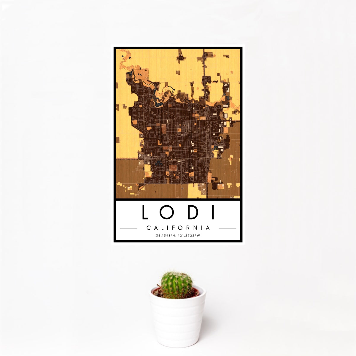 Lodi - California Map Print in Ember — JACE Maps