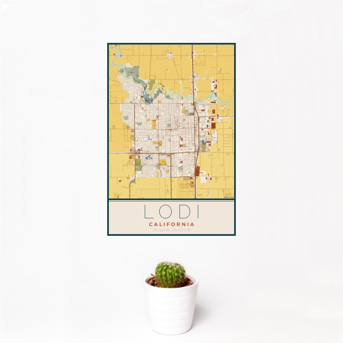 Lodi - California Map Print in Woodblock — JACE Maps