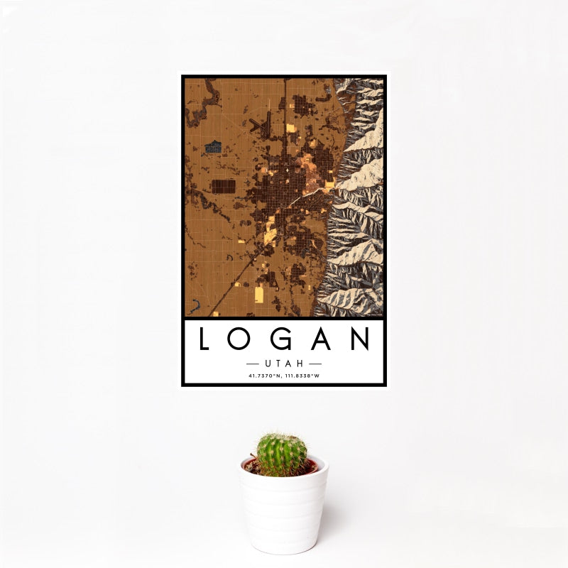 Logan - Utah Map Print in Ember — JACE Maps