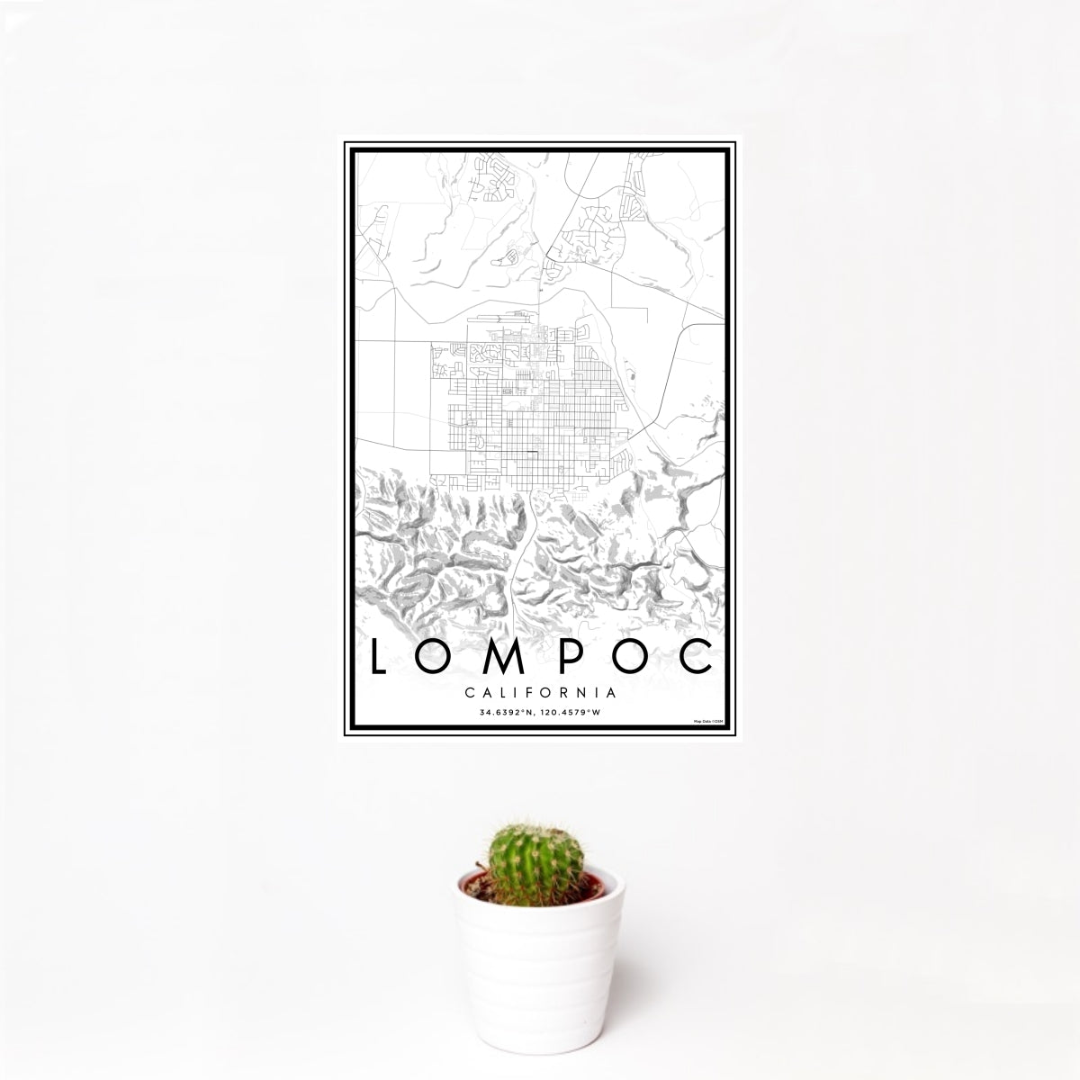 Lompoc - California Map Print in Classic — JACE Maps