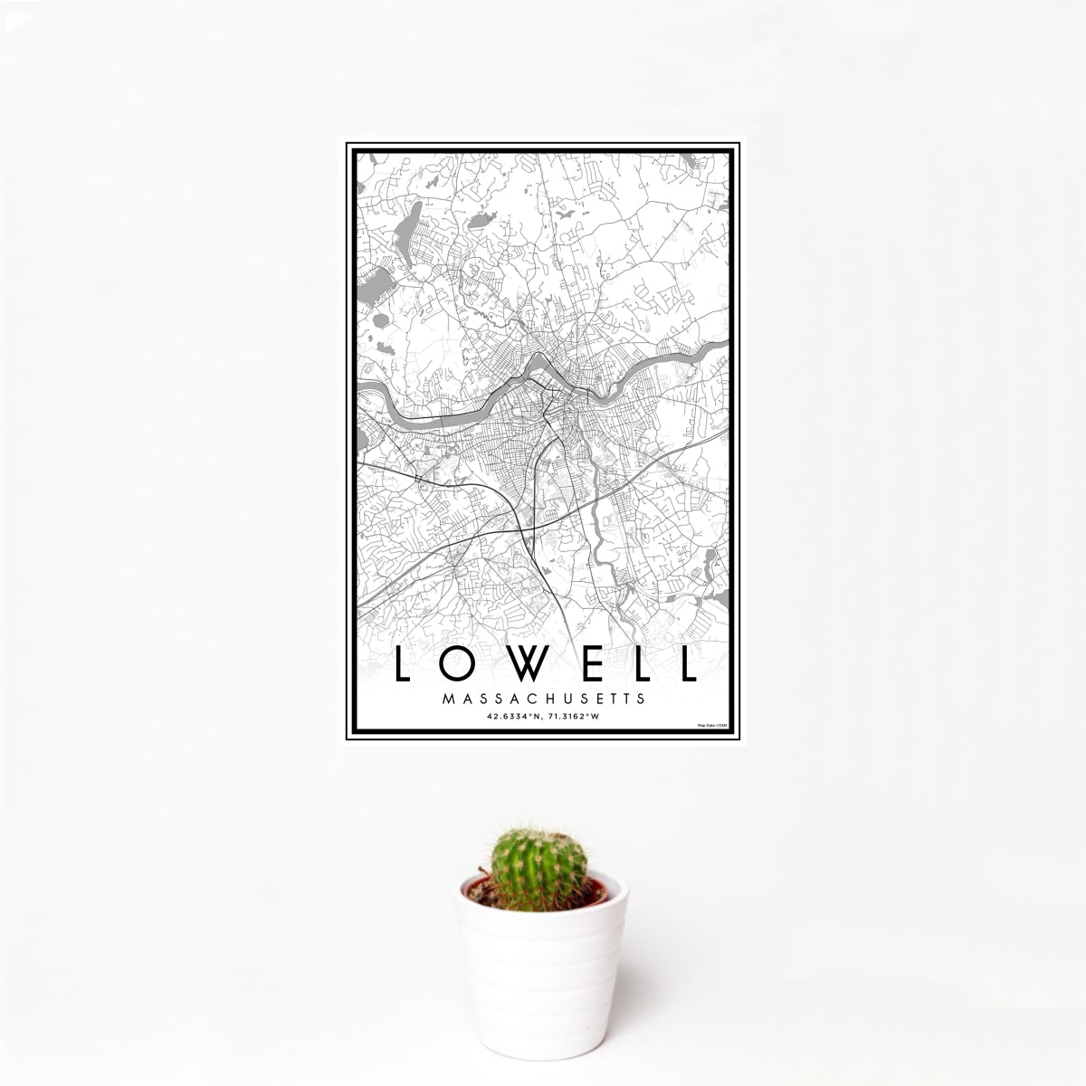 Lowell - Massachusetts Map Print in Classic — JACE Maps
