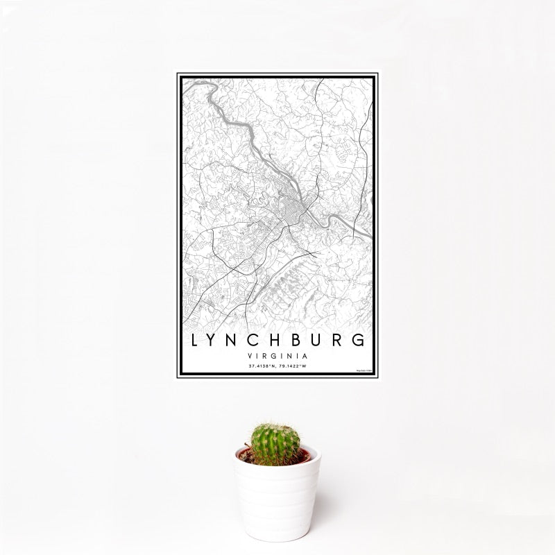 Lynchburg - Virginia Map Print in Classic — JACE Maps