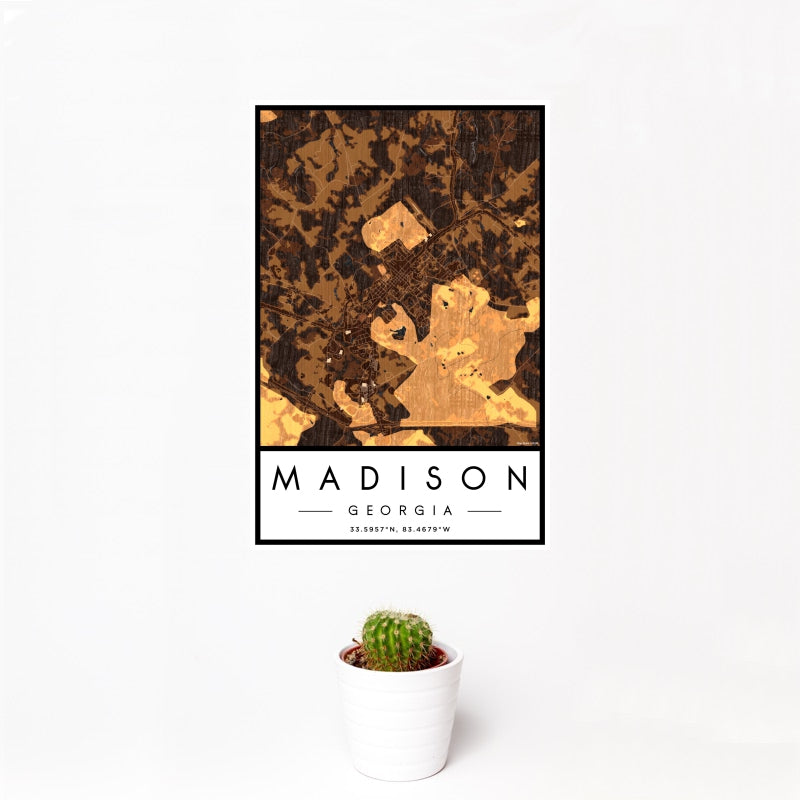 Madison - Georgia Map Print in Ember — JACE Maps