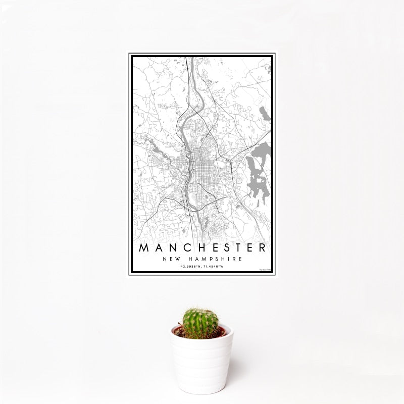 Manchester - New Hampshire Map Print in Classic — JACE Maps