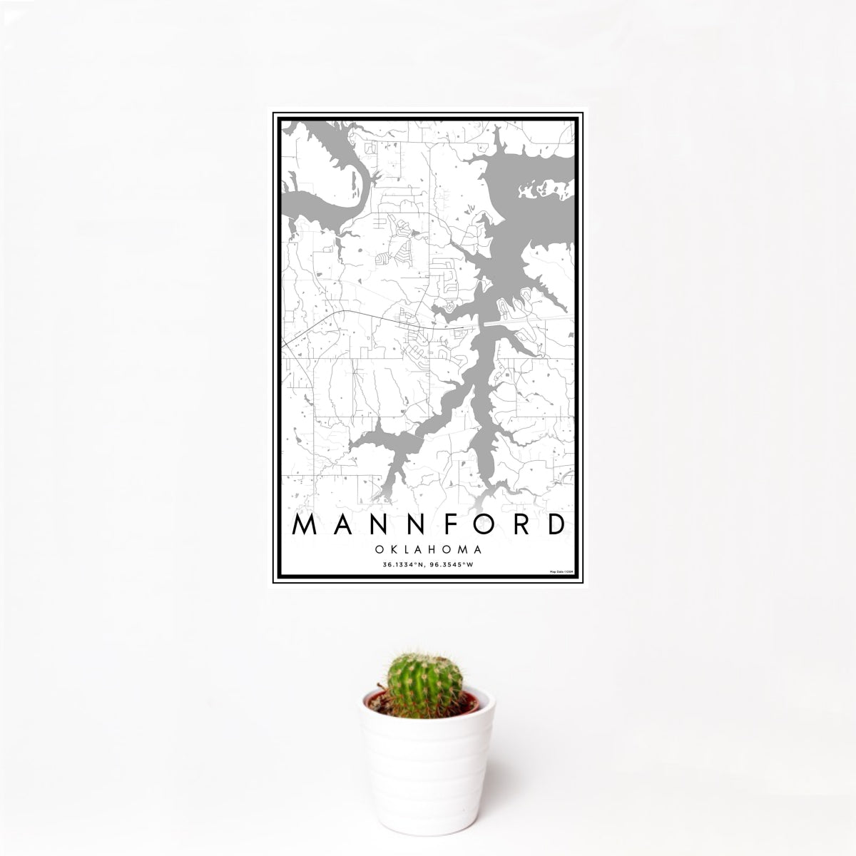 Mannford - Oklahoma Map Print in Classic — JACE Maps