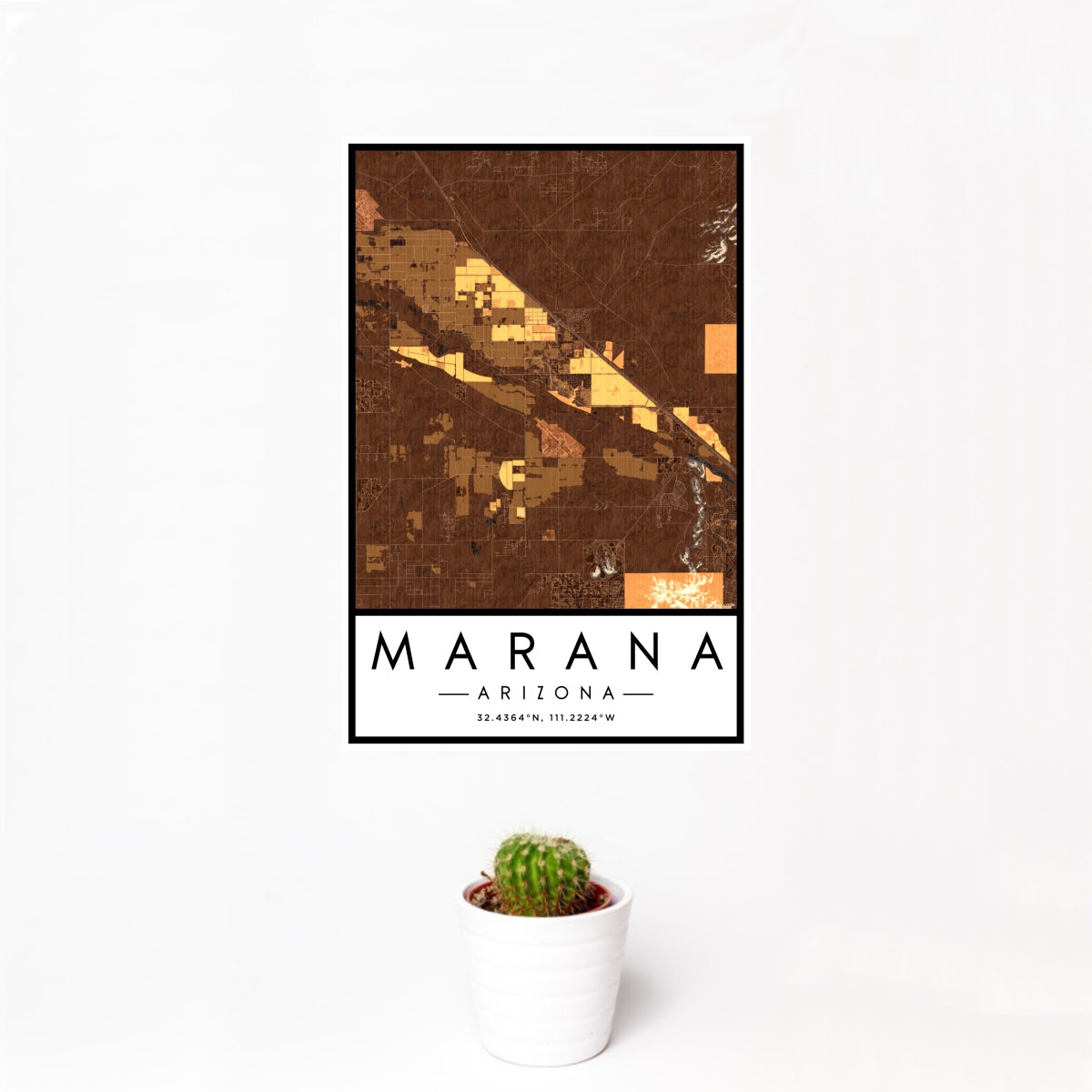 Marana - Arizona Map Print in Ember — JACE Maps