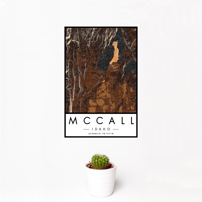 McCall - Idaho Map Print in Ember — JACE Maps