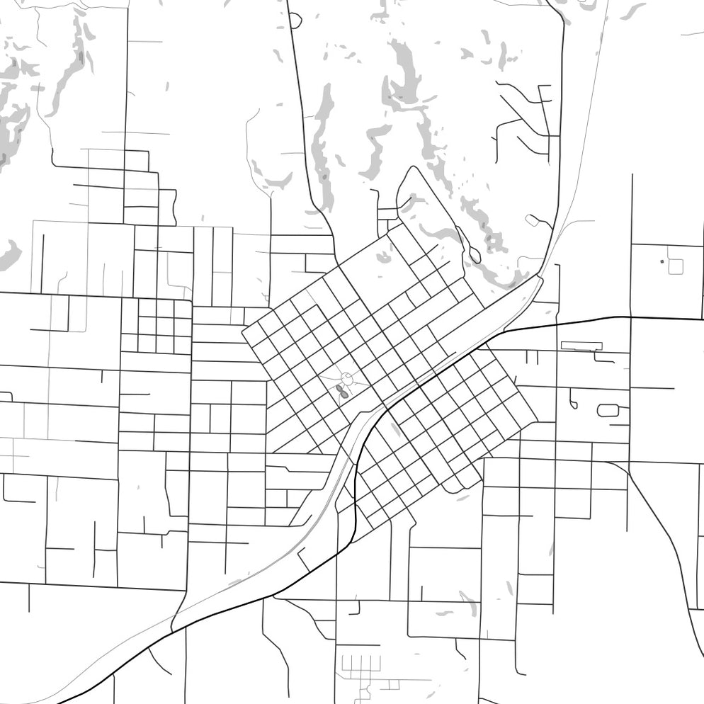 Mena - Arkansas Map Print in Classic — JACE Maps