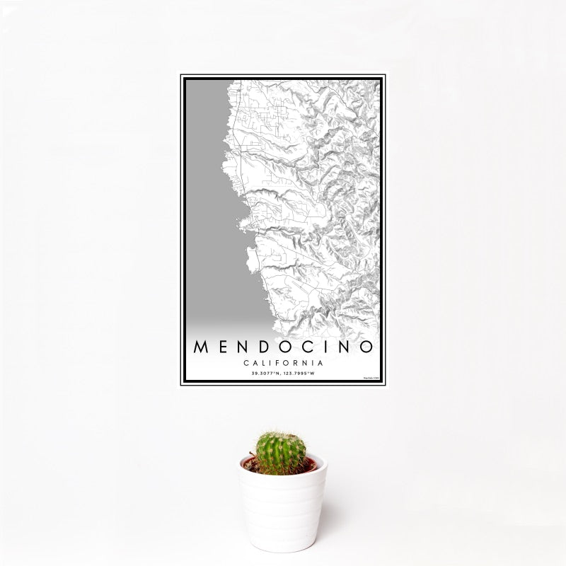 Mendocino - California Map Print in Classic — JACE Maps