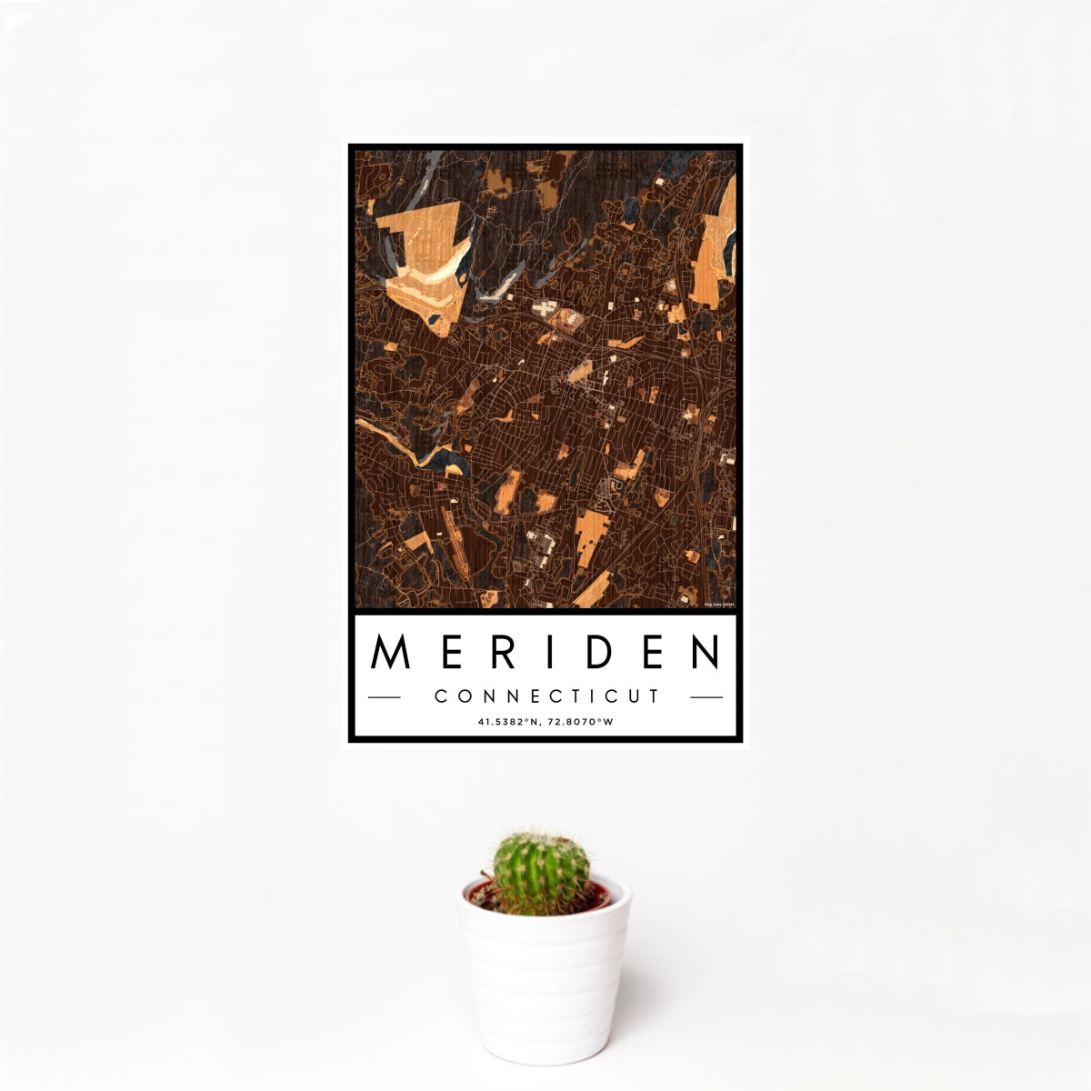 Meriden - Connecticut Map Print in Ember — JACE Maps