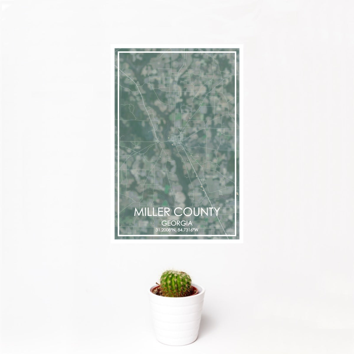 Miller County - Georgia Map Print in Afternoon — JACE Maps