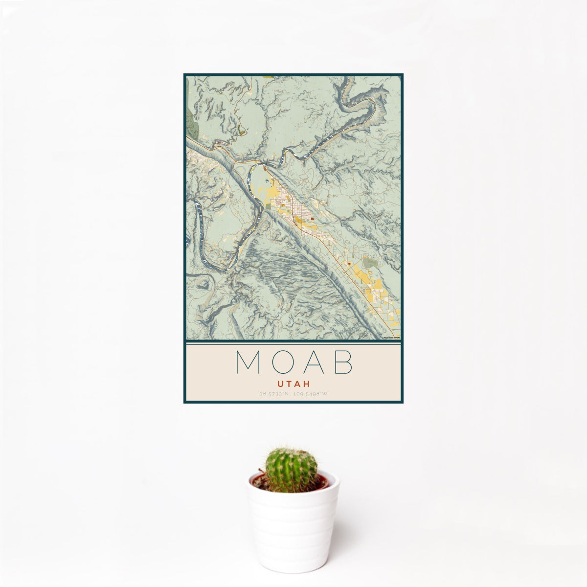 Moab - Utah Map Print in Woodblock — JACE Maps