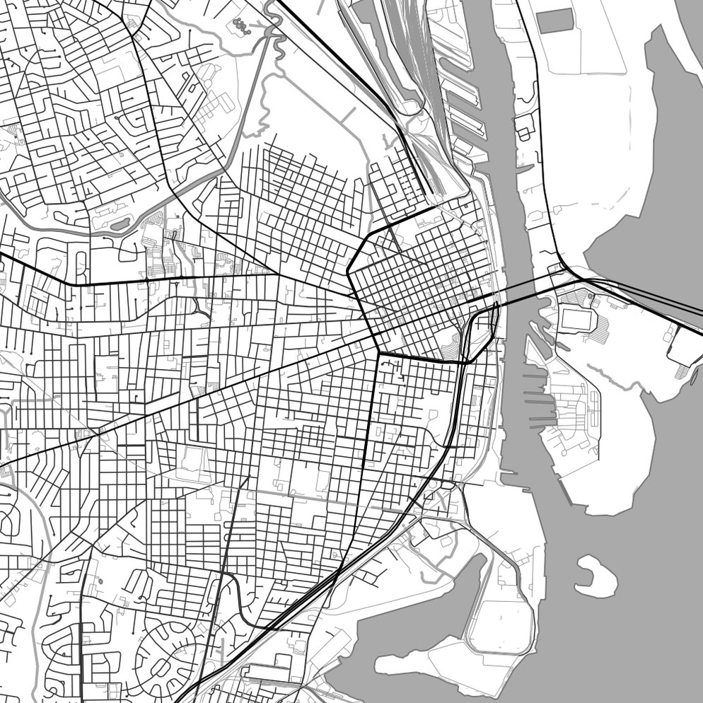 Mobile - Alabama Map Print in Classic — JACE Maps