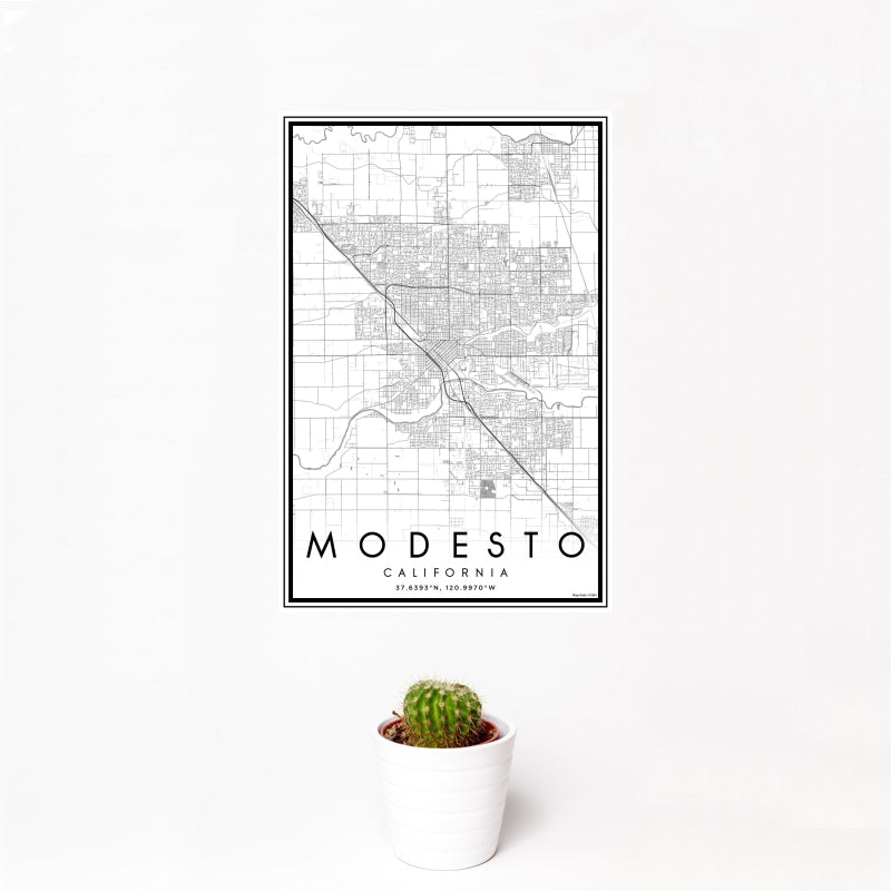 Modesto - California Map Print in Classic — JACE Maps