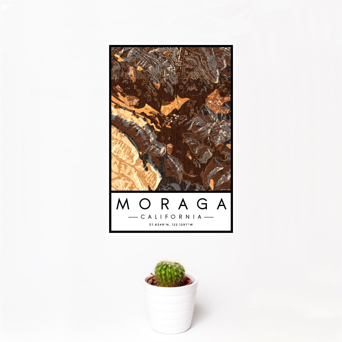Moraga - California Map Print in Ember — JACE Maps
