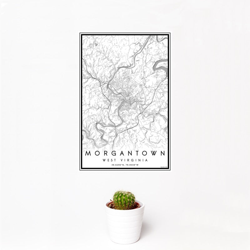 Morgantown - West Virginia Map Print in Classic — JACE Maps