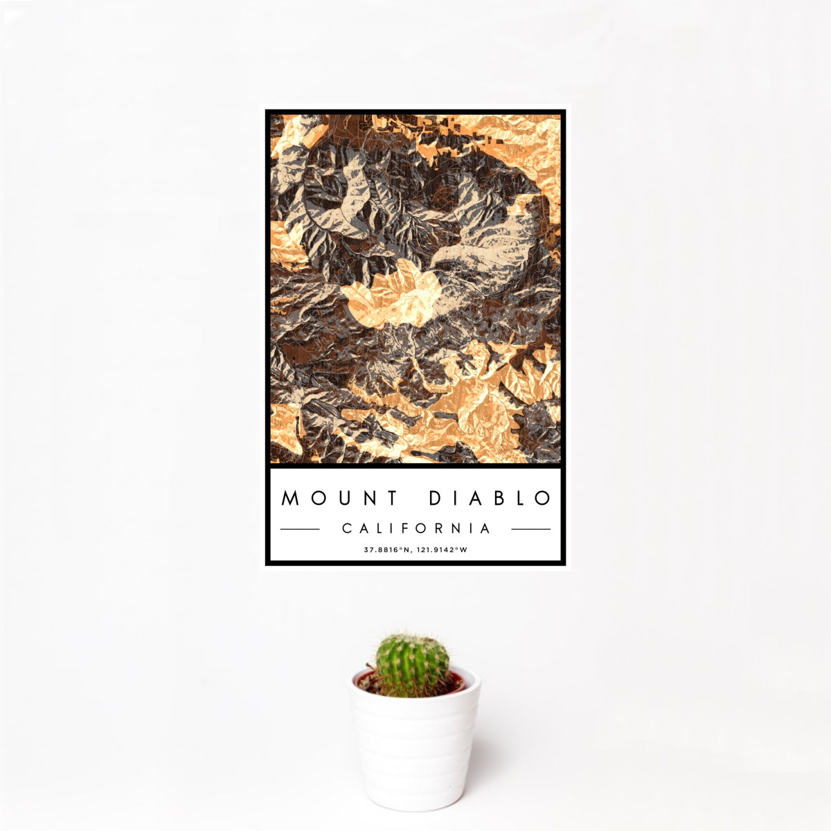 Mount Diablo - California Map Print in Ember — JACE Maps