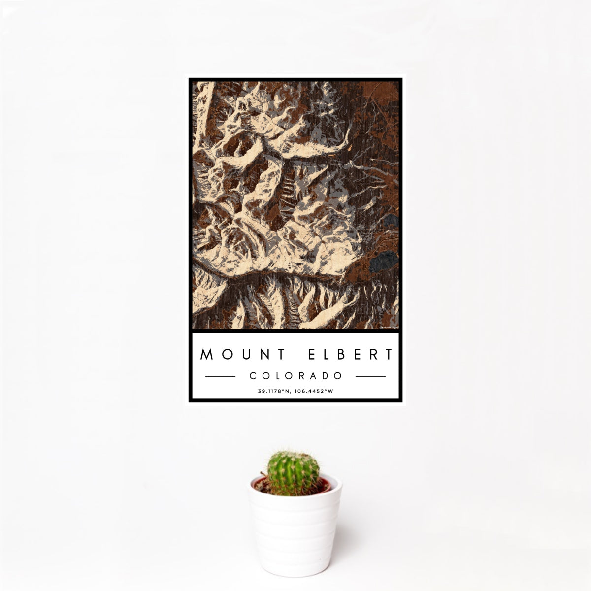 Mount Elbert - Colorado Map Print in Ember — JACE Maps
