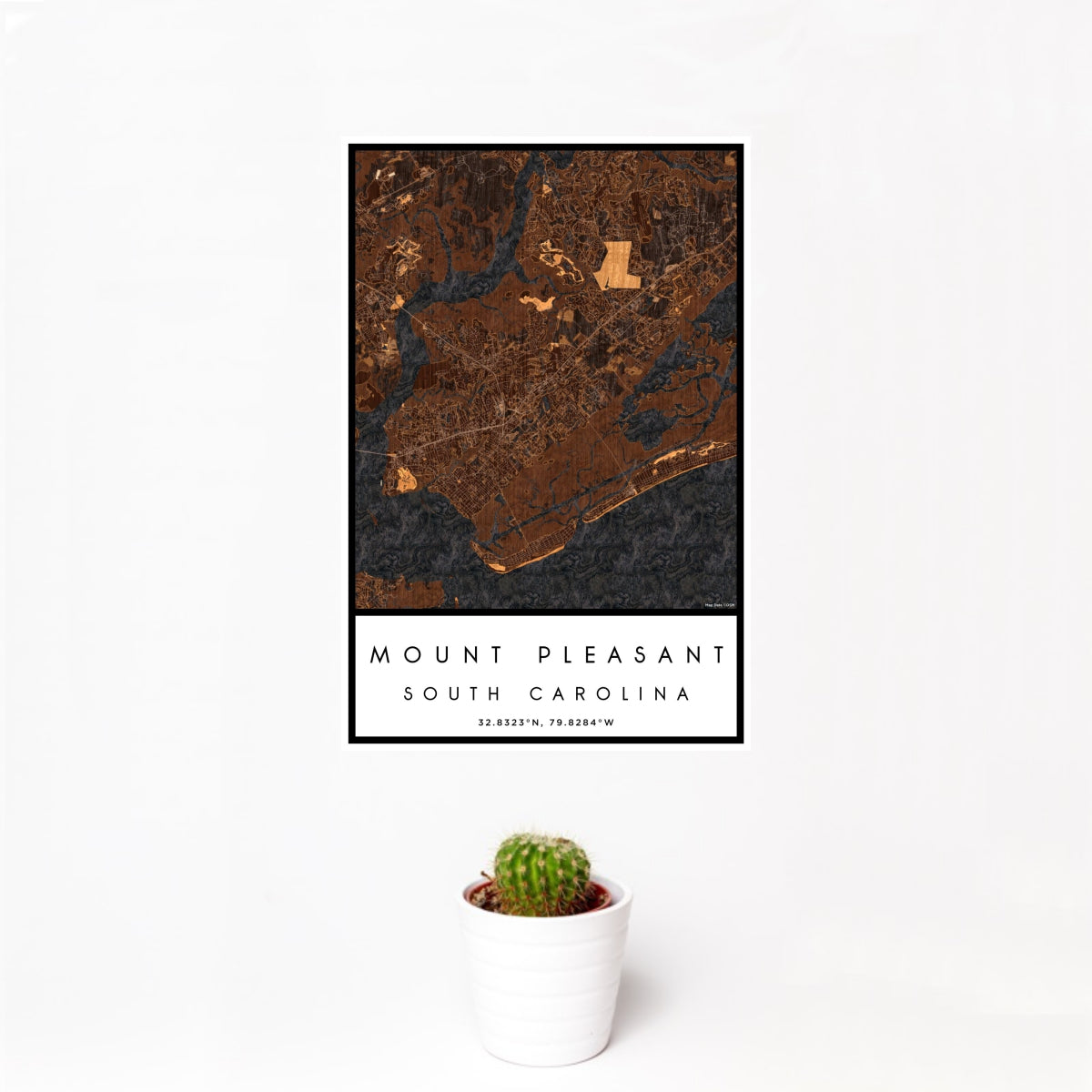 Mount Pleasant - South Carolina Map Print in Ember — JACE Maps
