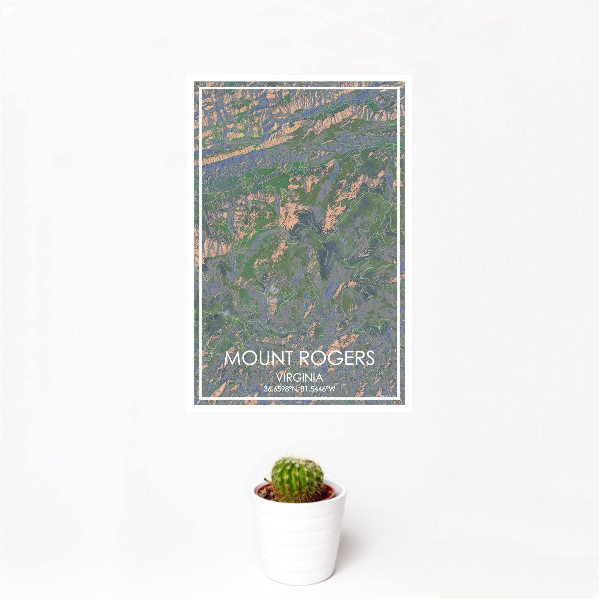 Mount Rogers - Virginia Map Print in Afternoon — JACE Maps