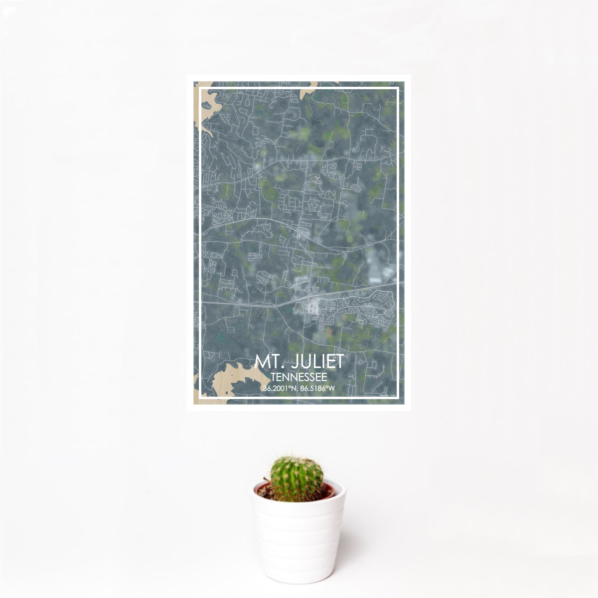 Mt. Juliet - Tennessee Map Print in Afternoon — JACE Maps