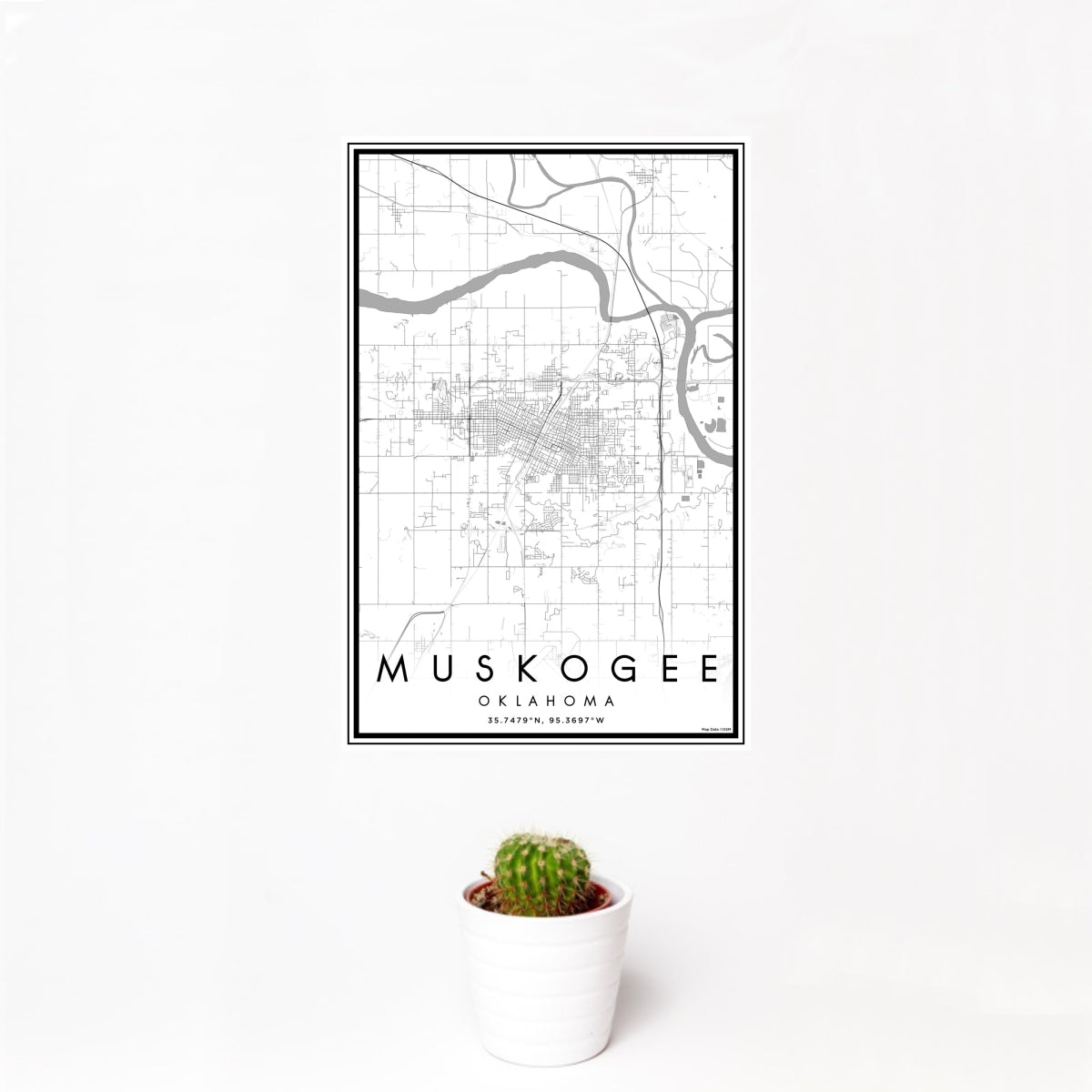 Muskogee - Oklahoma Map Print in Classic — JACE Maps