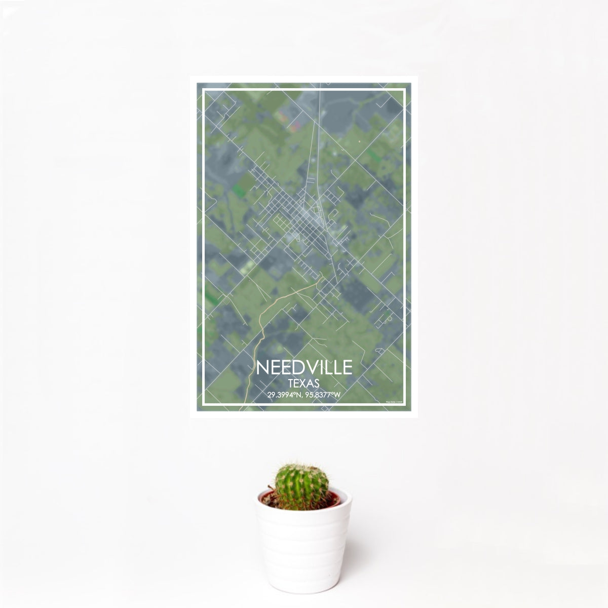 Needville - Texas Map Print in Afternoon — JACE Maps
