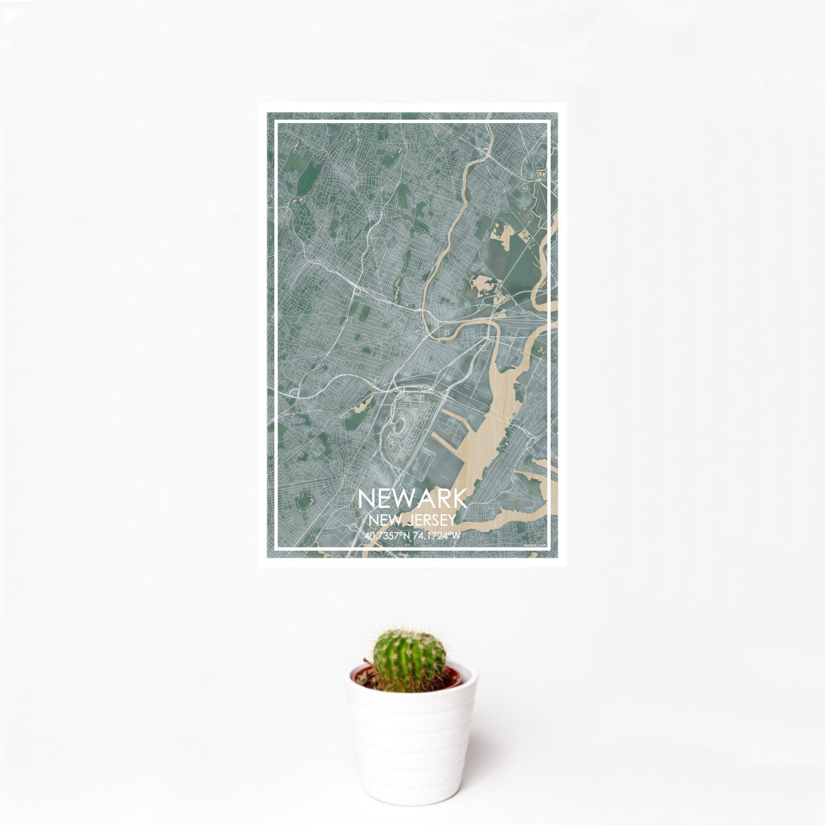 Newark - New Jersey Map Print in Afternoon — JACE Maps